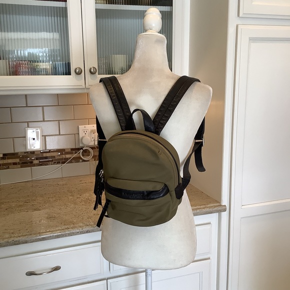 Liebeskind | Bags | Liebeskind Small Olive Green Backpack Nylon With ...